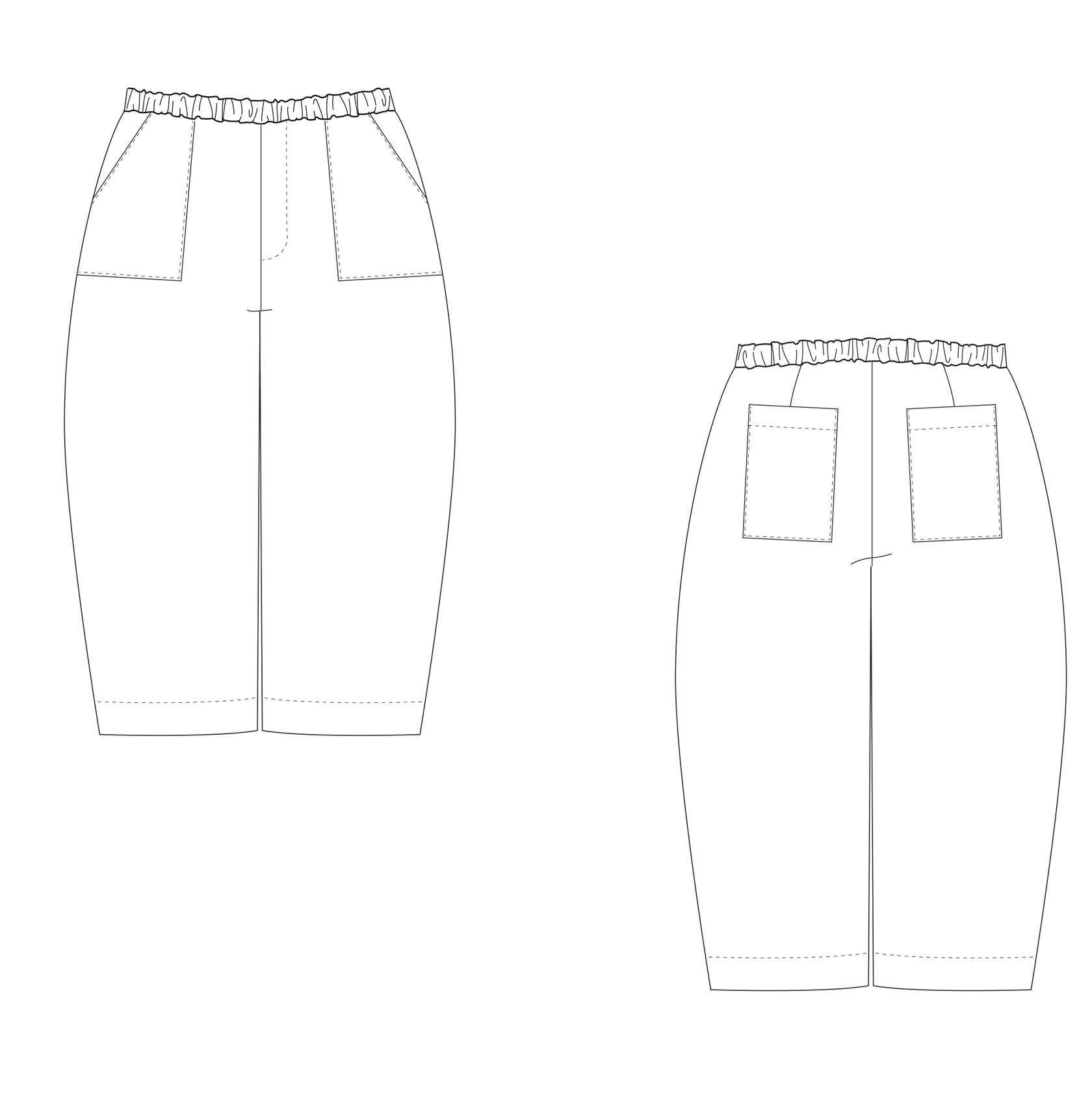 Eileen Barrel Pants Sewing Pattern PDF – Muna and Broad