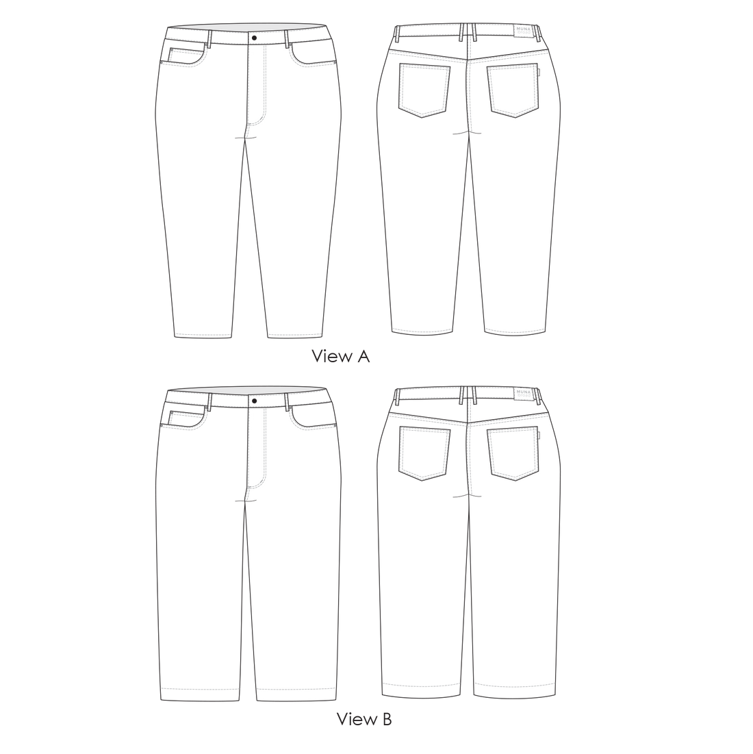 Noice Jeans Sewing Pattern PDF – Muna and Broad