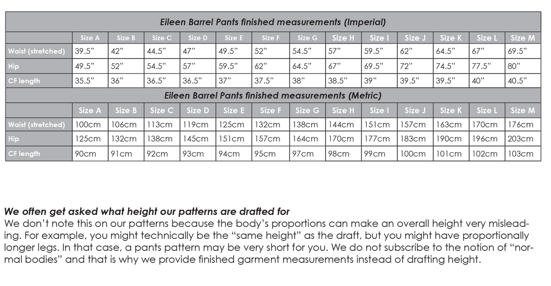 Eileen Barrel Pants Sewing Pattern PDF – Muna and Broad